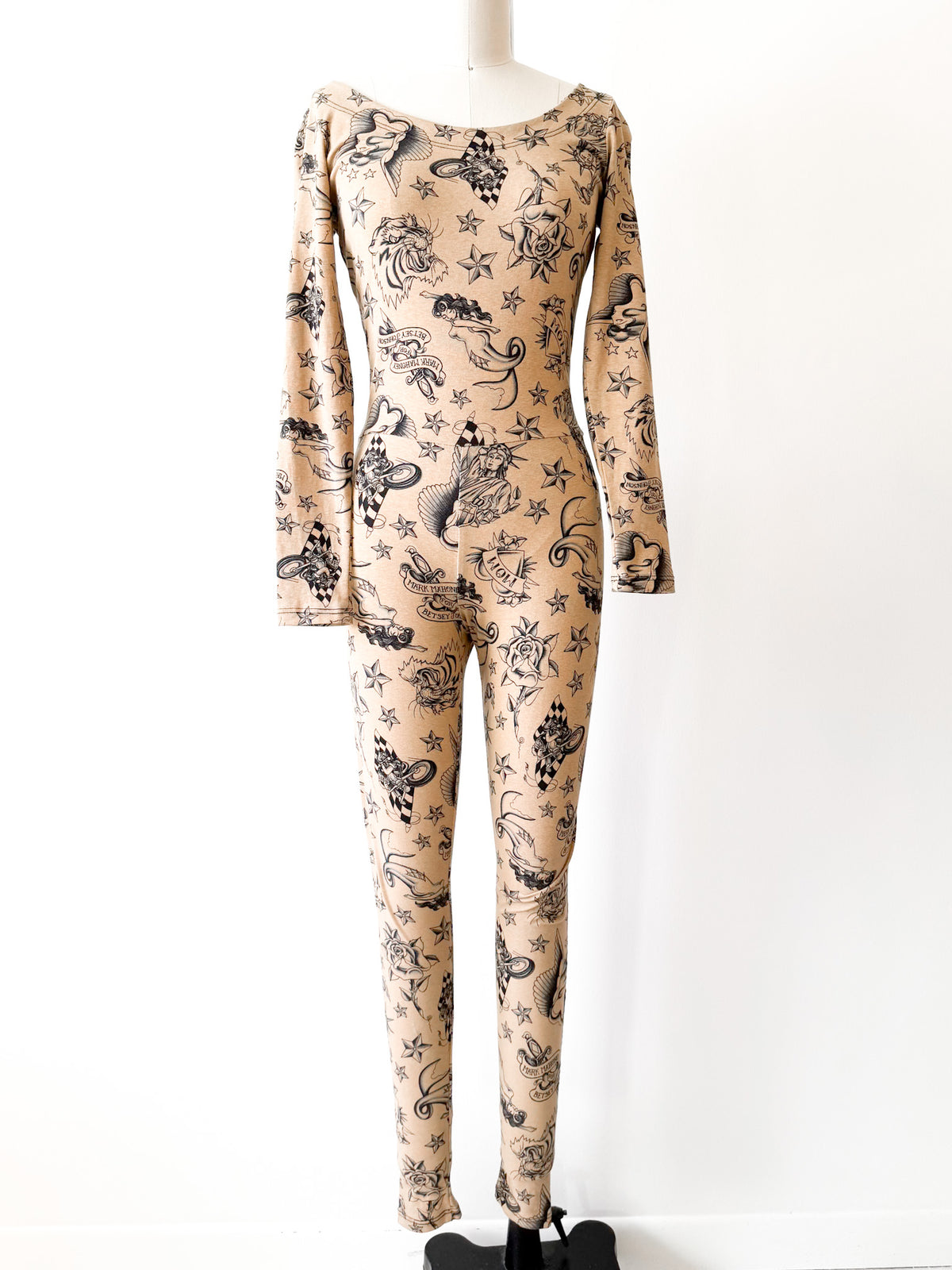 90’s Betsey Johnson Mark Mahoney Punk Tattoo Catsuit – Carny Couture