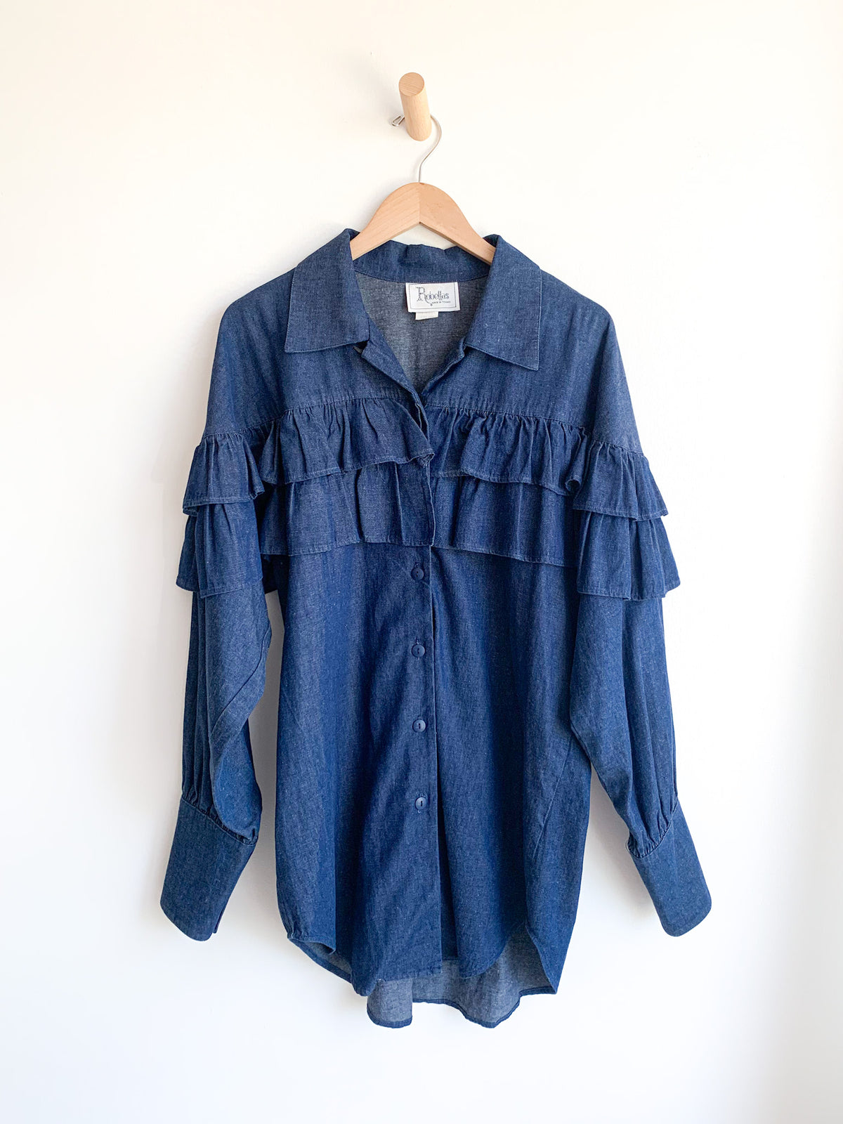Denim Ruffle Shirt Dress – Carny Couture