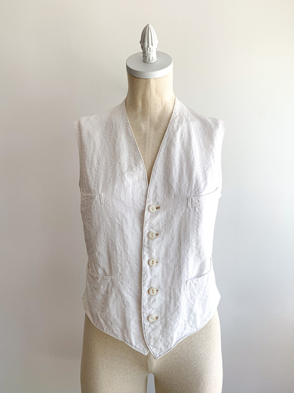 Antique Cotton Piqué Vest – Carny Couture