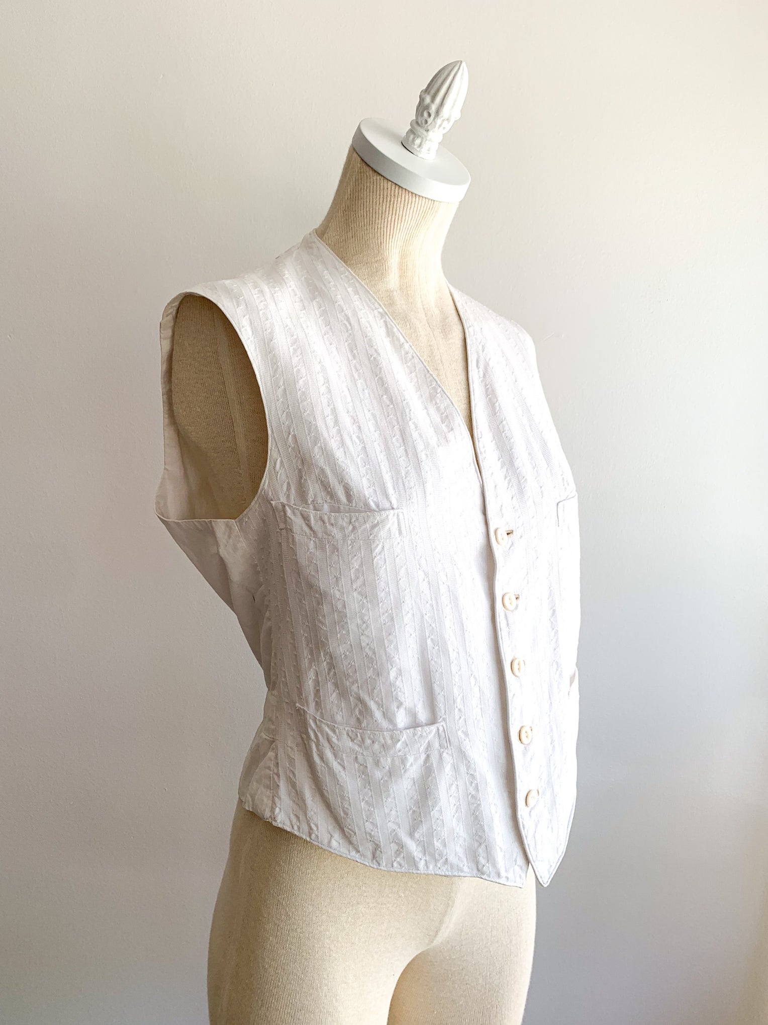 Antique Cotton Piqué Vest – Carny Couture