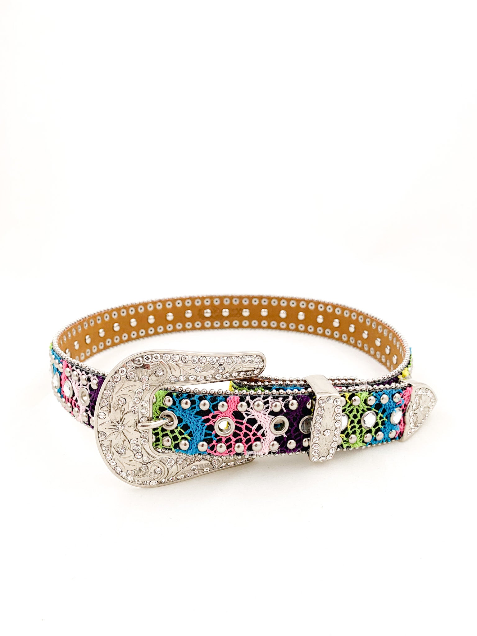Studded Neon Bling Western Belt – Carny Couture