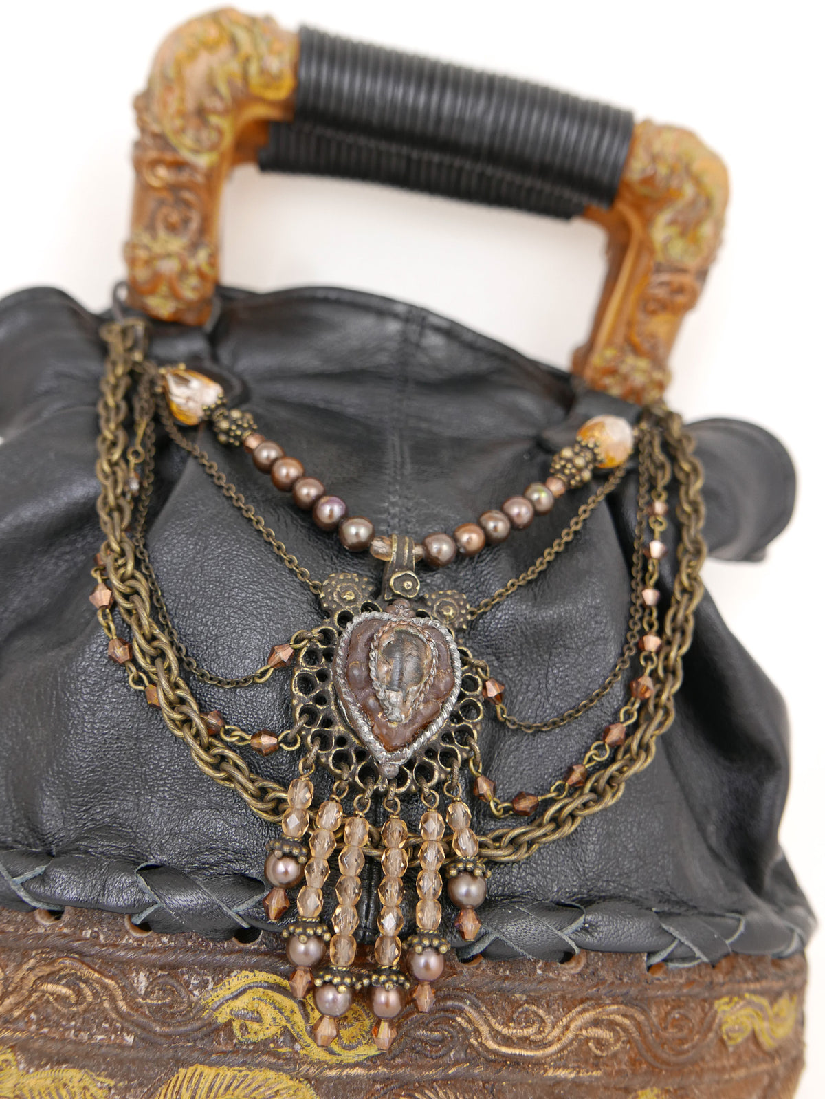 Leather & Resin Art Purse – Carny Couture