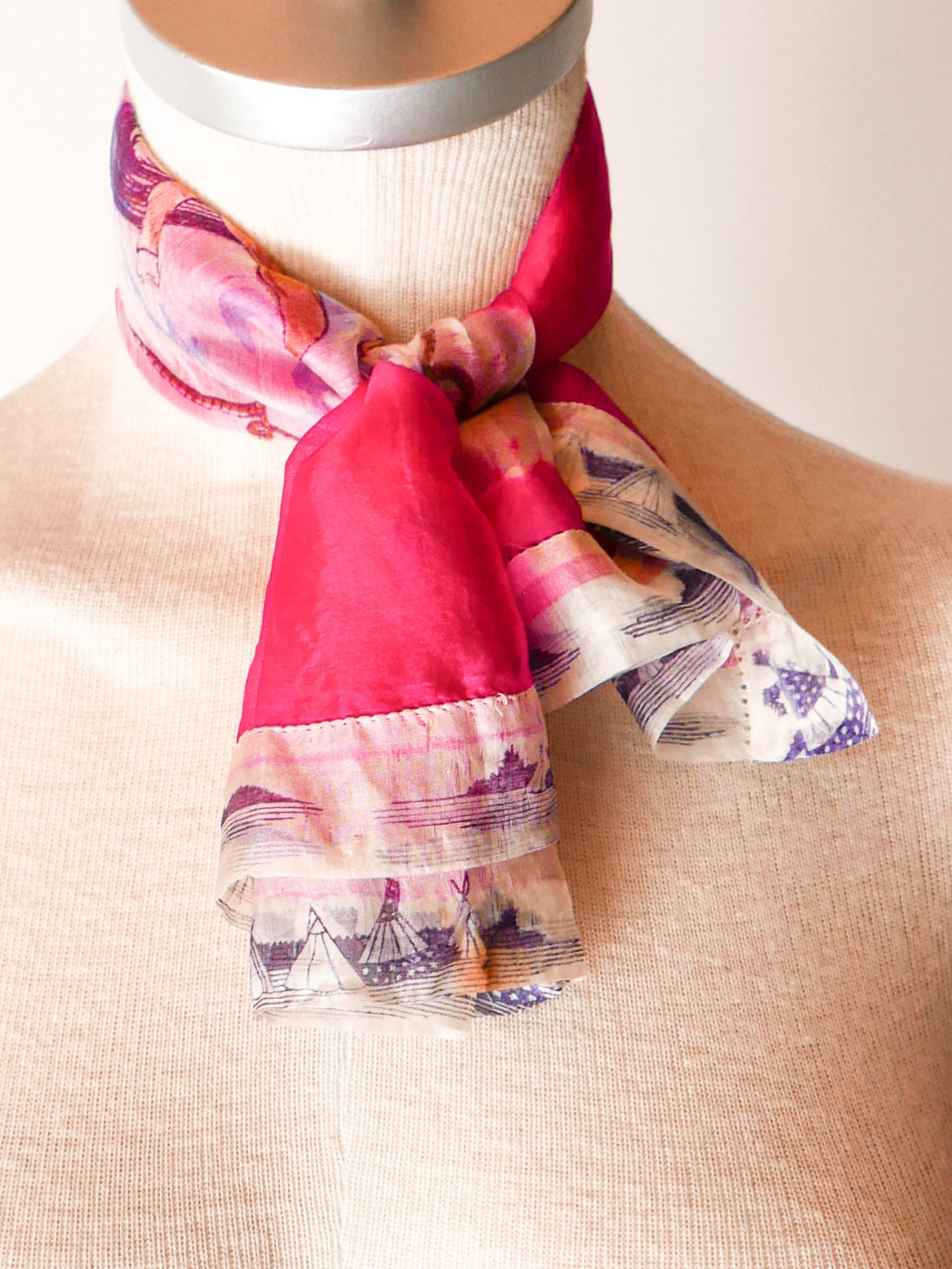 Pendleton Roundup Raspberry Silk Scarf – Carny Couture