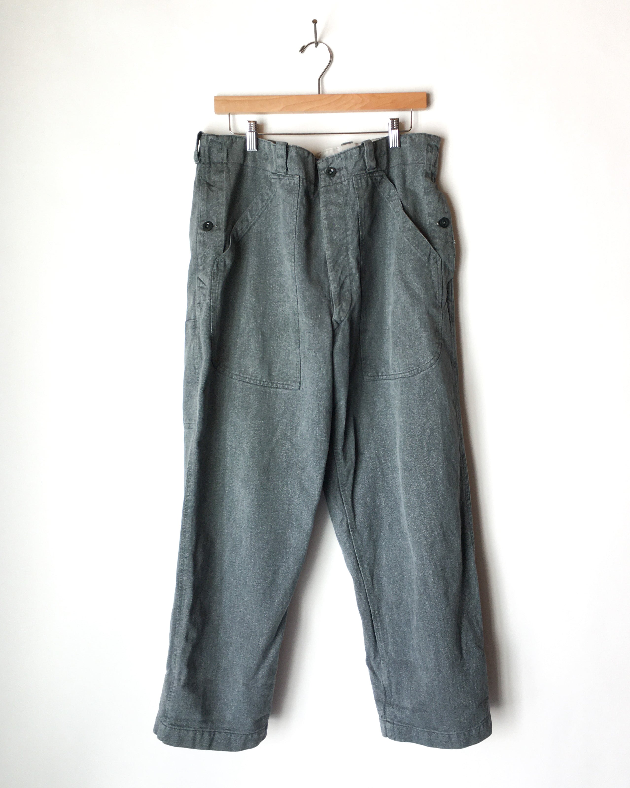 Oversized Blue-Gray European Work Pants – Carny Couture
