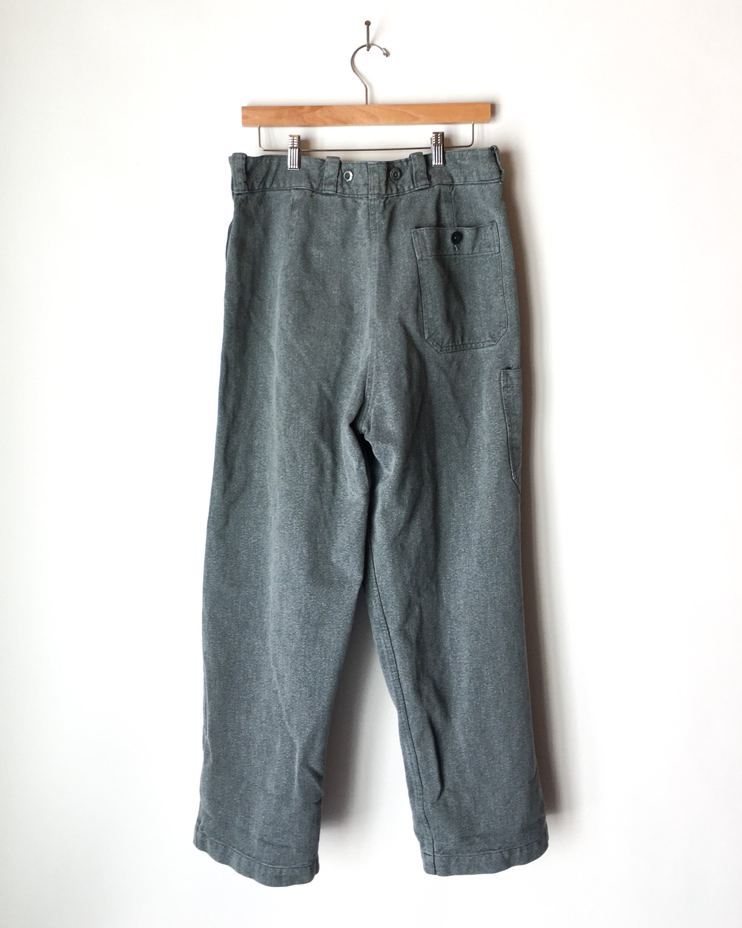 Oversized Blue-Gray European Work Pants – Carny Couture