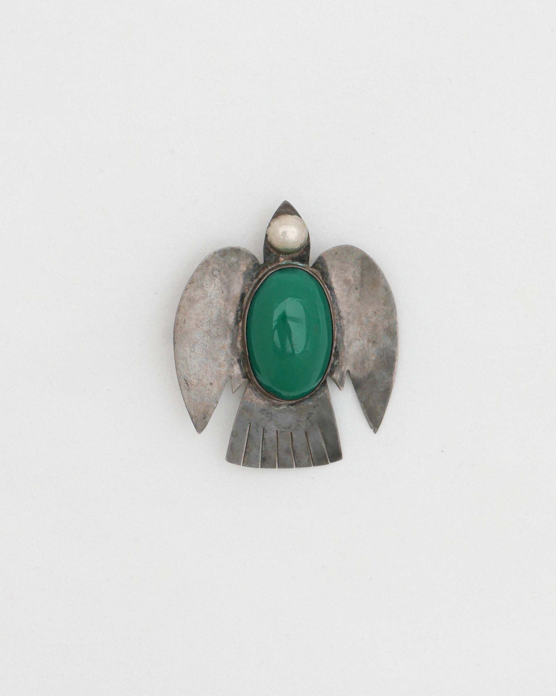 Sterling & Chalcedony Bird Pin – Carny Couture