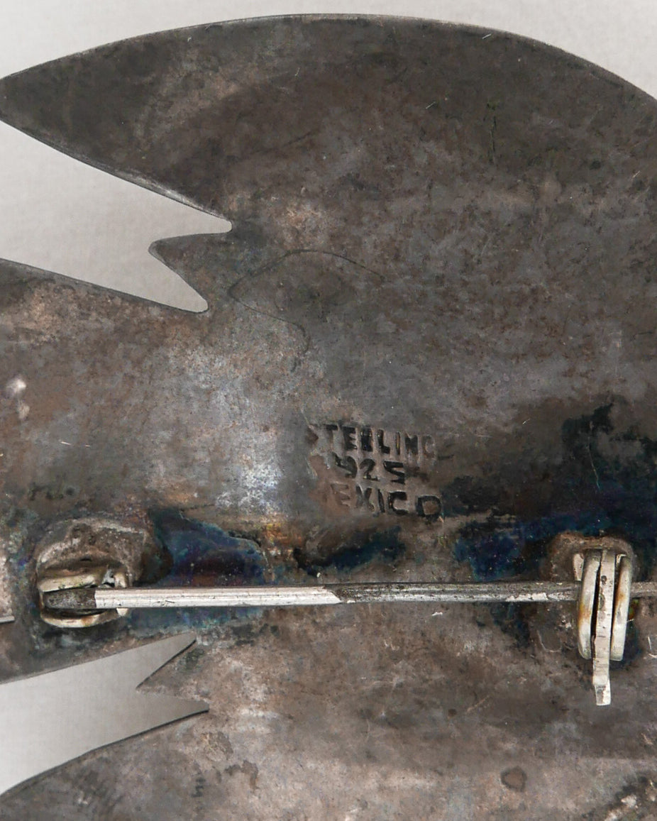 Sterling & Chalcedony Bird Pin – Carny Couture