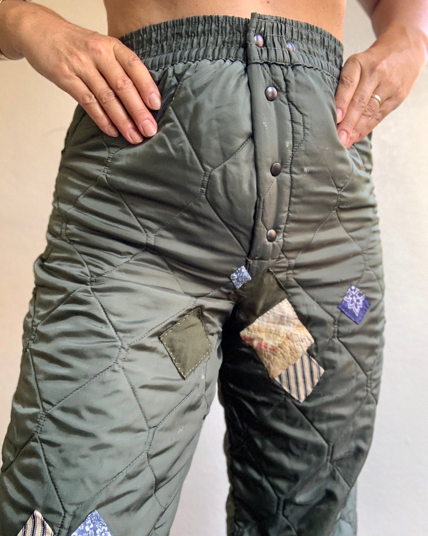 Patched Quilted Military Pants – Carny Couture